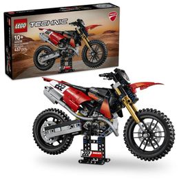 Lego Konstruktionsspielsteine &raquo;Ducati Desmo450 MX Factory Motorrad (42238), Lego Technic&laquo; Made in Europe rot Einheitsgr&ouml;&szlig;e Konstruktionsspielsteine