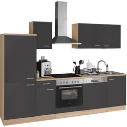 Optifit K&uuml;chenzeile &raquo;Parare&laquo; ohne E-Ger&auml;te, Breite 270 cm grau B/H/T: 270cm x 60cm
