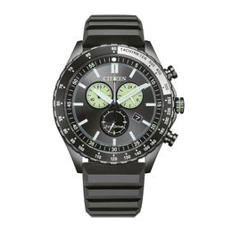 Citizen Herren Chronograph &raquo;Eco-Drive Sports Chrono&laquo; Armbanduhr, Solar, Herrenuhr, Silikonarmband, analog, Big Date Einheitsgr&ouml;&szlig;e