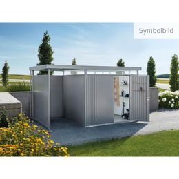 BioHort Ger&auml;tehaus &raquo;HighLine Gr. H5&laquo; quarzgrau-metallic grau Stahlblech Einheitsgr&ouml;&szlig;e