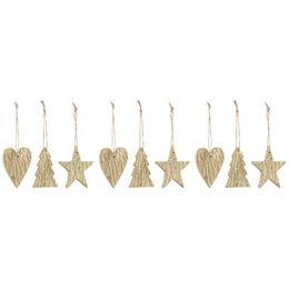 CHRISTMAS GOODS by Inge Baumbehang &raquo;Weihnachtsdeko, Christbaumschmuck&laquo; gold Polyresin (Kunststein) B/H/T: 6,5cm