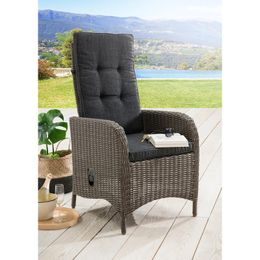 Destiny Gartensessel &raquo;PALMA&laquo; Set, 2 Stk. tlg. Aluminium, Polyrattan, inkl. Auflagen grau Obermaterial: 100% Polyester. F&uuml;llung: 100% Polyurethan Polyester, B/