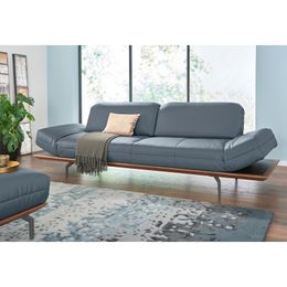 Creation BY ROLF BENZ 3-Sitzer &raquo;CR.420, Designsofa, Loungesofa&laquo; in 2 Qualit&auml;ten, Holzrahmen in Eiche Natur oder Nu&szlig;baum, Breite 232 cm blau Leder 