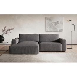 COTTA Ecksofa &raquo;Lasso L-Form, B: 288 cm, XL Sofa, Top Modern&laquo; XL Recamiere B:114 cm, bequeme Wellenunterfederung, viele Stoffe grau 88% Polyester, 12% 