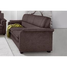 Sit & More sit&more 3-Sitzer &raquo;Pisa&laquo; mit Federkern braun Flachgewebe (100% Polyester) / Struktur (100% Polyester);Luxus-Microfaser ALTARA NUBUCK (100% Polyester) 