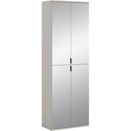 Home Affaire Schuhschrank &raquo;TRONDHEIM, H&ouml;he 193 cm, 4 Spiegelt&uuml;ren, 9 F&auml;cher, 7 Einlegeb&ouml;den&laquo; inkl. ausziehbarer Kleiderstange, in verschiedenen Farben