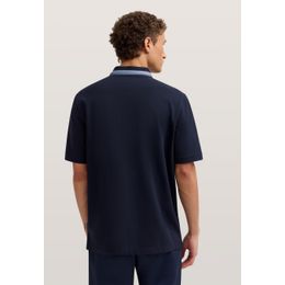 Bugatti Herren Poloshirt390, marine, Gr. M, unifarben, 100% Baumwolle, Shirts, Modern Fit aus reiner Baumwolle