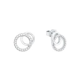 Amor Damen Paar Ohrstecker &raquo;Schmuck Geschenk Ohrschmuck Kreise&laquo; mit Zirkonia (synth.) bunt Silber 925 (Sterlingsilber)