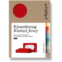 Schlafgut Kissenbezug &raquo;Pure flexibler Kissenbezug f&uuml;r Nackenst&uuml;tzkissen&laquo; Bio-Baumwolle mit Elasthan, mit Gummizug, b&uuml;gelfrei rot Bio-Baumwolle, Obermaterial: 95