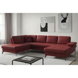 Sit & More sit&more Wohnlandschaft &raquo;Morris Jubi, Breite 300 cm&laquo; mit Armteilfunktion, optional mit Schlaffunktion B/H/T: 300cm x 83cm x 202cm, NaturLEDER Stoff, 