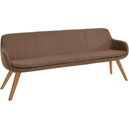 Musterring Essbank &raquo;Tavia&laquo; Stativgestell Wildeiche massiv ge&ouml;lt, Breite 180, 200 oder 220 cm braun 100% PES B/H/T: 220cm x 87cm x 66cm, Flachgewebe