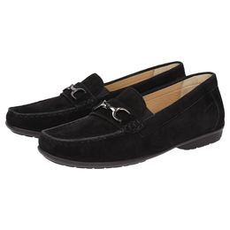 Sioux Damen Slipper "Cortizia-738-H", Gr. 39, schwarz, Obermaterial: 100% Ziegenveloursleder GOVL. 100% Gummi rubber., Schuhe