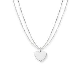 Thomas Sabo Damen Thomas Sabo Kette mit Anh&auml;nger &raquo;Herz&laquo; silber 45, Silber 925 (recycelt)