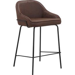 OTTO home 4-Fu&szlig;stuhl &raquo;Puant&laquo; () 2 Stk.mit Stoff aus Polyester/recyceltem Polyester, Sitzh&ouml;he 65 cm braun Stoff B/H/T: 50cm x 87cm x 52cm, 2 Stk., 