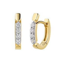 Firetti Damen Paar Creolen &raquo;Schmuck Geschenk Gold 333 Ohrschmuck Ohrringe&laquo; mit Zirkonia (synth.) Gelbgold 333