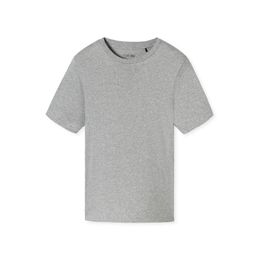 Schiesser Pyjamaoberteil T-Shirt - Mix + Relax in Grau | Gr.: 56