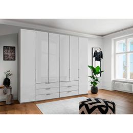 Wiemann Kleiderschrank &raquo;Monaco&laquo; mit Glasfront sowie hochwertige Beschl&auml;ge inkl. D&auml;mpfung grau Floatglas, Holzwerkstoff B/H/T: 246,9cm x 236cm x 58cm, 