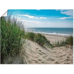 Artland Wandbild &raquo;D&uuml;nenlandschaft im Sommer an der Nordsee&laquo; Strand 1 Stk. tlg. als Leinwandbild, Poster in verschied. Gr&ouml;&szlig;en gr&uuml;n B/H/T: 60cm x 45cm, Poster 