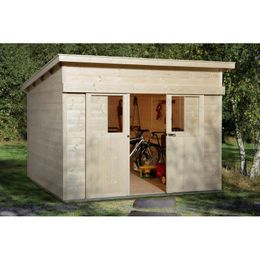 Weka Gartenhaus &raquo;225 Gr.2&laquo; beige Massivholz Fu&szlig;boden im Gartenhaus, ohne Dacheindeckung