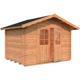 Palmako Gartenhaus &raquo;Vivian&laquo; 6,9 qm braun Massivholz Fu&szlig;boden im Gartenhaus, ohne Dacheindeckung