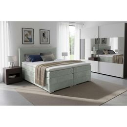 Home Affaire Boxspringbett &raquo;Romeo, Doppel- & Polsterbett, Federkernbett, Komfortbett, 160, 180 cm&laquo; inkl. 6 cm Topper, zwei Bettk&auml;sten, Taschen-