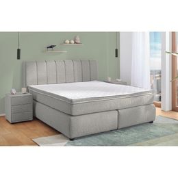 Jockenh&ouml;fer Boxspringbett &raquo;TILDA, wahlweise mit Bettkasten, mit Taschenfederkernmatratze H3-H4&laquo; mit Kaltschaumtopper, hochwertiger Strukturstoff-Bezug, 180x200cm 