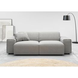Home Affaire 2,5-Sitzer &raquo;Glimminge auch in Breitcord, Feincord + Easy care-Bezug&laquo; besondere Kedern&auml;hte, Zierkissen grau 100% Polyester B/H/T: 214cm x 