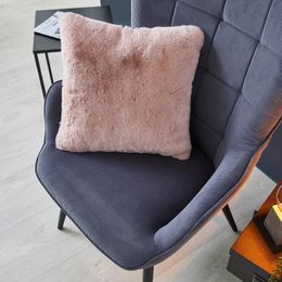 LUXOR living Fellkissen &raquo;Dekokissen Novara&laquo; Kunstfell, eckig, 40x40 cm, sehr weich, mit F&uuml;llung, Wohnzimmer rosa Kunstfaser B/L: 40cm x 40cm, 1 Stk.