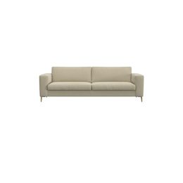 FLEXLUX 3-Sitzer &raquo;Fiore, super Sitzkomfort durch Kaltschaum im Sitz&laquo; breite Armlehnen, F&uuml;&szlig;e Alu+ Eiche beige 100% Polyester B/H/T: 229cm x 85cm x 92cm