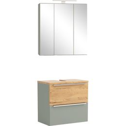 Welltime Badm&ouml;bel-Set &raquo;TRIENT, Set: Spiegelschrank und Unterbeckenschrank&laquo; 2 Stk. tlg. MDF B/H/T: 60cmcm x 200cmcm x 35cmcm