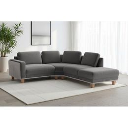 Sit & More sit&more Ecksofa &raquo;Concept&laquo; Modernes Sofa in drei Fu&szlig;farben zur Auswahl grau 100% Polyester B/H/T: 223cm x 84cm x 251cm, Soft clean, langer Schenkel 