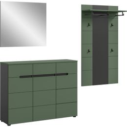 Home Affaire Garderoben-Set &raquo;REHAT, TOPSELLER!, 3-teilig, Breite 215 cm, individuell erweiterbar&laquo; Set, bestehend aus: Kommode, Spiegel und 