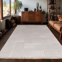 Ayyildiz Teppiche Teppich &raquo;SAHARA 1112, auch als L&auml;ufer&laquo; rechteckig 12 mm H&ouml;he Pflegeleicht / Strapazierf&auml;hig / Trend Colors/ Wohnzimmer beige Polypropylen B : 80cm 1 