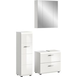 Welltime Badezimmer-Set Set, 3 Stk. tlg. wei&szlig; Holzwerkstoff, MDF B/H/T: 105cmcm x 185cmcm x 30cmcm