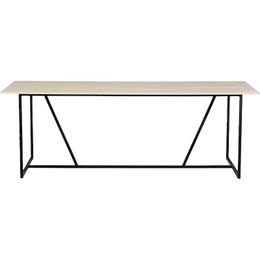 Woood Esstisch &raquo;Silas FSC -Eschenholz geb&uuml;rstet Metallgestell, H 75 x B 220 x T 90 cm&laquo; F&uuml;r 6&ndash;8 Personen geeignet, Schutzlackiert, einfach zu 