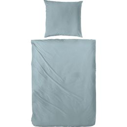 Primera Bettw&auml;sche &raquo;Uni Luxus-Satin in Gr. 135x200, 155x220 oder 200x200 cm&laquo; 3 Stk. Bettw&auml;sche aus Baumwolle, unifarbene Bettw&auml;sche mit Rei&szlig;verschluss grau 