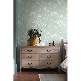 next Vliestapete &raquo;LEAF Vliestapete 10mx52cm&laquo; floral glatt gr&uuml;n Vlies B/L: 0,52m x 10m, Rollen: 1