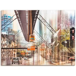 Artland Leinwandbild &raquo;Wuppertal NRW Ruhrgebiet Collage&laquo; Deutschland 1 Stk. tlg. auf Holzrahmen gespannt braun Leinwand B/H/T: 80cm x 60cm, Leinwandbild 