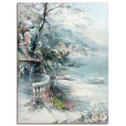 Artland Wandbild &raquo;Buchtseite I&laquo; K&uuml;ste 1 Stk. tlg. als Leinwandbild, Poster in verschied. Gr&ouml;&szlig;en beige Leinwand B/H/T: 30cm x 40cm, Leinwandbild K&uuml;ste 