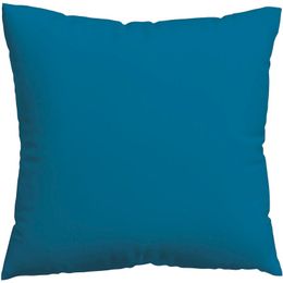 Schlafgut Kissenbezug &raquo;Premium Kissenbezug Knitted Jersey (1 St)&laquo; Ton-in-Ton Rei&szlig;verschluss, Bio-Baumwolle mit Elasthan, Uni, OEKO Tex blau Jersey, Obermaterial