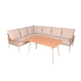 Garden Pleasure Gartenlounge-Set &raquo;TULUM&laquo; Set, 6 tlg. mit Polsterung, Eckgruppe Aluminium, Baumwolle, Kunststoff B/H/T: 175cm x 90cm x 235cm, Polyester