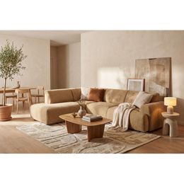 OTTO home Ecksofa &raquo;Linkka, Breite 282 cm&laquo; L-Form, in einem weichen Chenille-Stoff, mit Wellenunterfederung gelb 90% PES, 10% Nylon B/H/T: 282cm x 75cm
