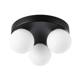 Paulmann Deckenleuchte &raquo;Selection Bathroom Gove IP44 max. 3x20W Rondel Glas/Metall&laquo; G9 1 Stk. G9 schwarz 3, &Oslash; 22cm H: 10cm, 1 Stk.