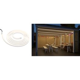 Paulmann LED Stripe &raquo;SimpLED Outdoor Stripe Set Warmwei&szlig; beschichtet&laquo; 1 Stk.-flammig wei&szlig; Flammen 1 Stk., Gesamtl&auml;nge 4,58m