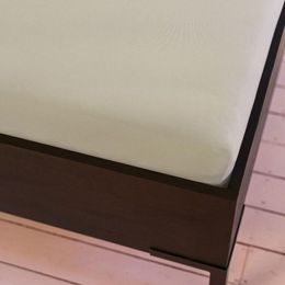 Kayori Spannbettlaken &raquo;Saiko&laquo; Bio-Baumwolle beige Jersey-Elasthan, Obermaterial: 97% Baumwolle, 3% Elasthan (LYCRA ) B/L: 130cm x 220cm, 1 Stk., 