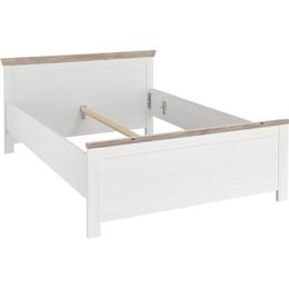 Home Affaire Bett &raquo;Florenz Doppelbett Landhausstil Bettgestell (100,140 oder 180/200cm)&laquo; aus FSC -zertifiziertem Holzwerkstoff, in 3 Breiten wei&szlig; 
