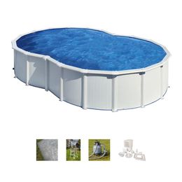 GRE Achtformpool &raquo;VARADERO inkl. Zubeh&ouml;r&laquo; H&ouml;he: 120 cm, in versch. Gr&ouml;&szlig;en erh&auml;ltlich wei&szlig; &Oslash;/B/H/L: Breite 340cm x H&ouml;he 120cm x L&auml;nge 500cm, 16.000 l