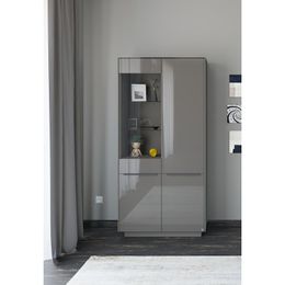 set one by Musterring Standvitrine &raquo;Reno&laquo; 1 Stk. tlg. Mit Sockel in diversen Farben, 193 cm H&ouml;he & Farbauswahl Glas, Holzwerkstoff anthrazitmatt lack,