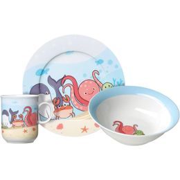 Ritzenhoff & Breker Kindergeschirr-Set &raquo;Unterwasserwelt&laquo; im dekorativen Geschenkkarton bunt Porzellan 3 Stk.
