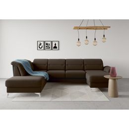 Sit & More sit&more Wohnlandschaft &raquo;Sinatra U-Form&laquo; optional mit Kopfteilverstellung und Armteilfunktion etc. braun 90% Polyester, 10% Polyamid B/H/T: 326cm x 